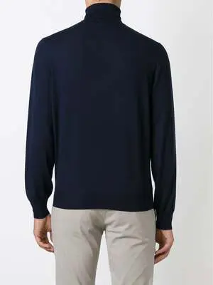 Brunello Cucinelli Wool Blend Turtleneck Sweater - Blue