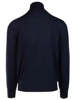 Brunello Cucinelli Wool Blend Turtleneck Sweater - Blue