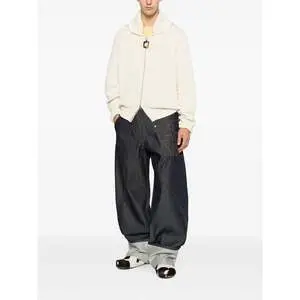 JW Anderson Wide-leg Denim Jeans With Contrast Stitching