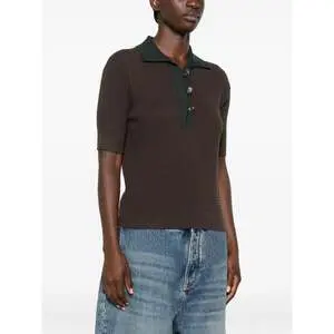 JW Anderson Military Waffle Knit Polo Shirt - Green