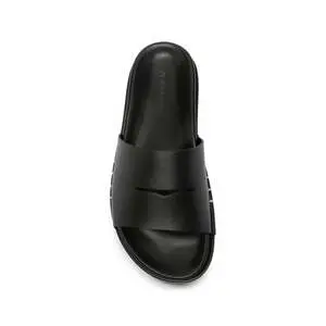 JW Anderson Leather Slides - Black