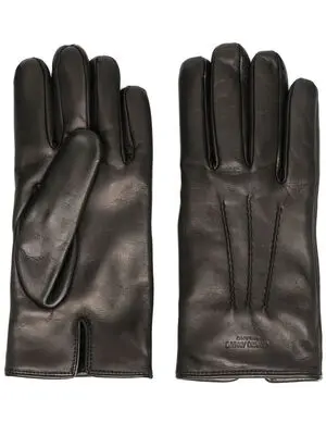 Giorgio Armani Nappa Leather Gloves - Black