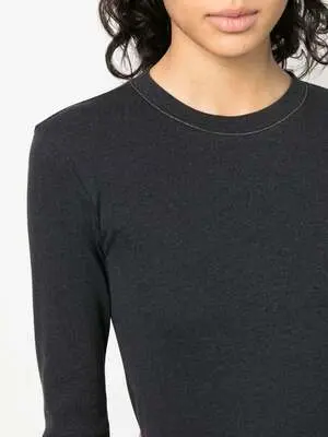 Brunello Cucinelli Chain Collar Long-sleeved Fitted Top