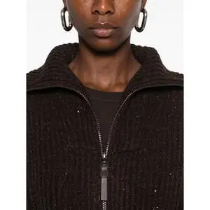 Brunello Cucinelli Embellished Zip-up Cardigan