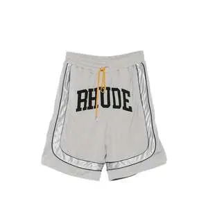 Rhude Grey Mesh Logo Track Shorts