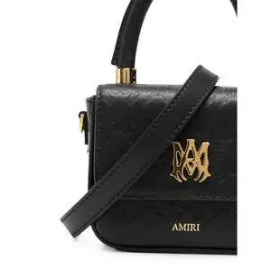 Amiri Mini Bag With Debossed Logo Plaque - Black