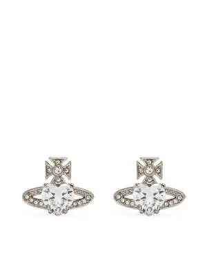 VIVIENNE WESTWOOD Ariella Heart Stud Earrings - Silver