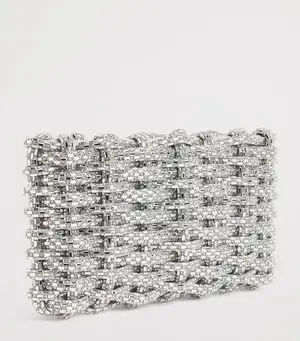 Simkhai Woven Beaded Clutch Bag