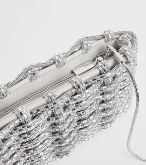 Simkhai Woven Beaded Clutch Bag