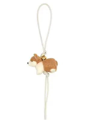 Loewe Leather And Felt Corgi Key Ring - Multicolor