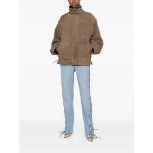 ROTATE BY BIRGER CHRISTENSEN Denim Lace-up Detail Straight-leg Jeans - Blue