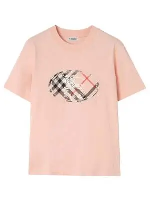 Burberry Check Knight Stamp Cotton T-shirt - Multicolor