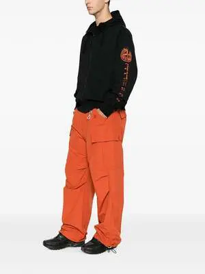 Stone Island Oversized-fit Zip-up Sweatshirt With `vertical Placement` Print