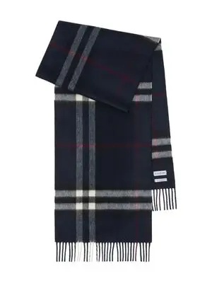 Burberry Giant Check Cashmere Scarf - Blue
