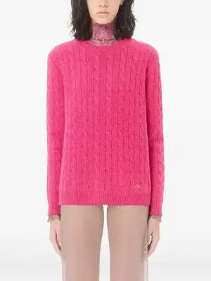Valentino Garavani Wool Mouliné Cable-knit Sweater