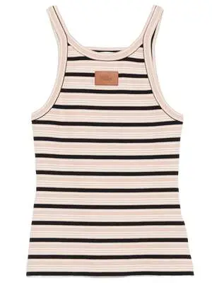 Fendi Multicolour Cotton Striped Knit Top - Multicolor