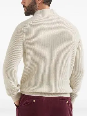Brunello Cucinelli Cashmere English Rib Turtleneck Sweater