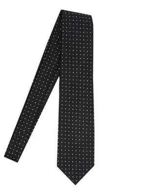 TOM FORD Micro Design Silk Neck Tie - Black