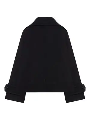 Chloé Oversized Wool Short Coat - Black