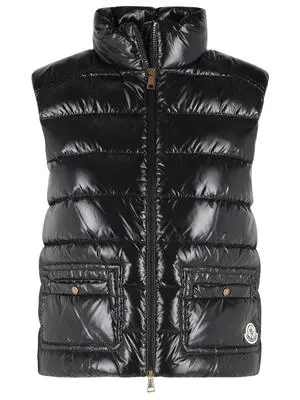 Moncler Frelon' Glossy Polyamide Vest - Black