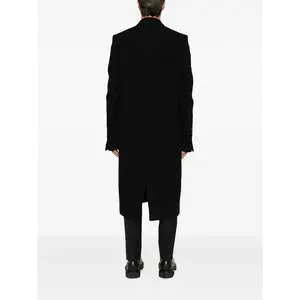 Rick Owens Single Breasted Coat With Notched Lapels And Vented Back