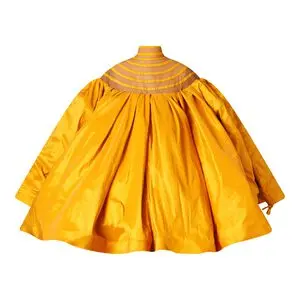 Chuks Collins Ndidi Silk Taffeta Gown With Balloon Sleeves - Yellow