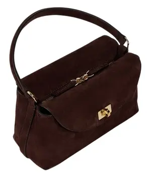 Sandro Le Grand Bazaar Mini Suede Top Handle Bag