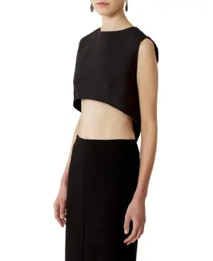 LANVIN Silk Faille Cropped Top