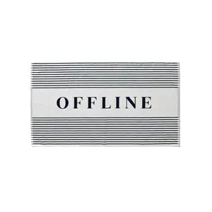 ITALIC Offline Australian Cotton Beach Towels White Singles - Blue