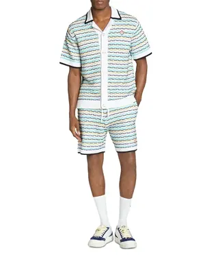 Casablanca Embroidered Vibrant Stripe Shirt