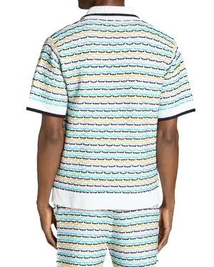 Casablanca Embroidered Vibrant Stripe Shirt