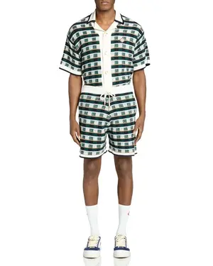 Casablanca Check Embroidery Shorts