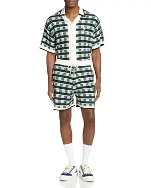 Casablanca Check Embroidery Shorts