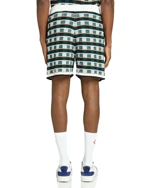 Casablanca Check Embroidery Shorts