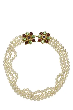 Chanel Multicolor Gripoix Faux Pearl Belt - Multi