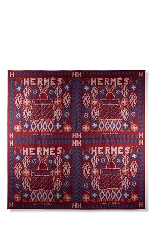 Hermès Multicolor 'kelly En Perles' Silk Scarf - Red
