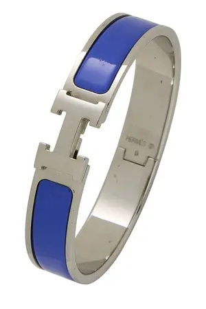 Hermès Enamel "h" Clic-clac Bracelet - Blue
