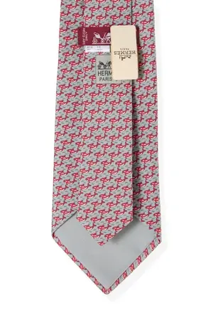 Hermès Silk Neck Tie - Grey
