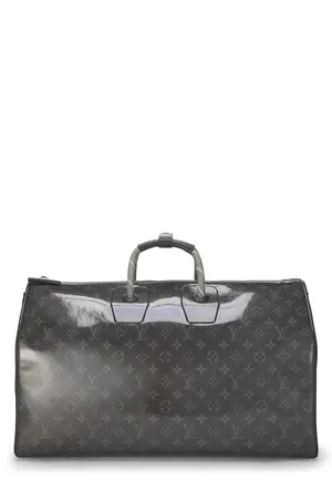 LOUIS VUITTON Monogram Eclipse Glaze Keepall Bandouliere 50 - Black