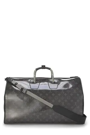 LOUIS VUITTON Monogram Eclipse Glaze Keepall Bandouliere 50
