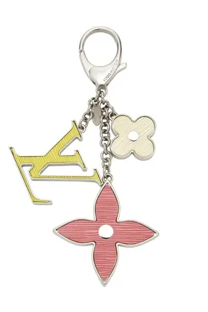 LOUIS VUITTON Silver Fleur D'epi Bag Charm - Multi