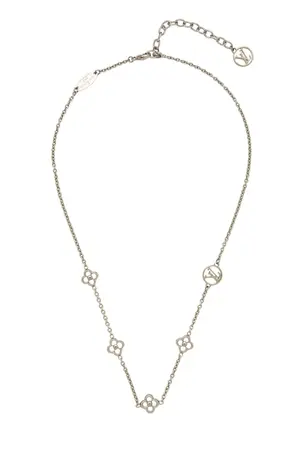 LOUIS VUITTON Flower Full Necklace - Silver