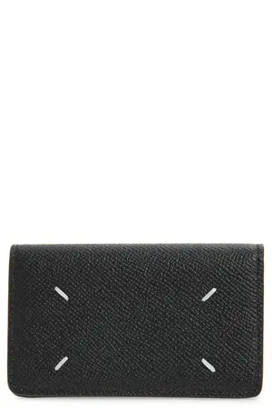 MAISON MARGIELA Four Stitches Leather Card Holder - Black