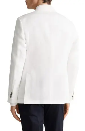 Mango Slim Fit Linen Blend Suit Jacket