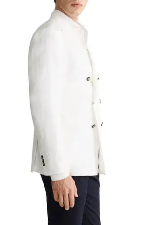 Mango Slim Fit Linen Blend Suit Jacket
