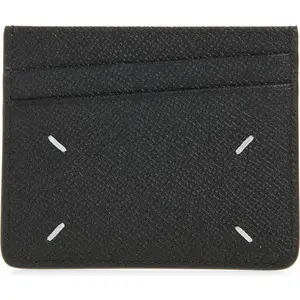 MAISON MARGIELA Four Stitches Slim Leather Card Holder - Black