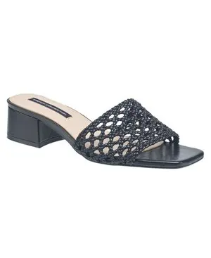 French Connection Waves Woven Mule - Black