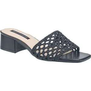 French Connection Waves Woven Mule - Black