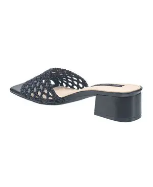French Connection Waves Woven Mule With Block Heel