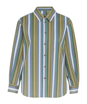 THE FRANKIE SHOP Long-sleeved Shirt With Pointed Collar And Padded Shoulders